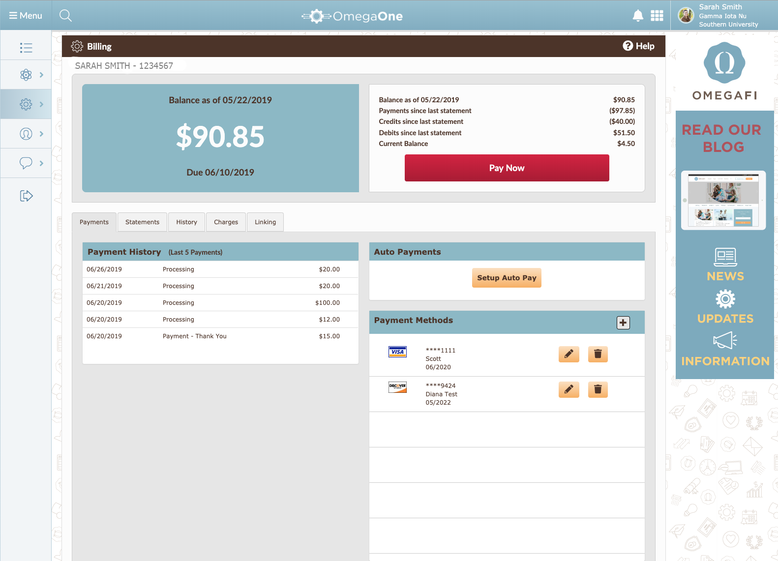 OmegaFi - Communication App for Fraternities and Sororities